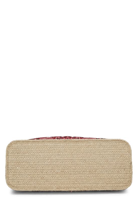Yves Saint Laurent, Pre-Loved Red Bandana Canvas Loulou Shoulder Bag Medium, Red