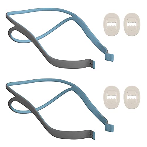 Resmed Airfit P10 Headgear Strap, Replacement CPAP Headgear Compatible with Resmed Airfit P10, 2 Elastic Straps and 4 Adjustment Clips