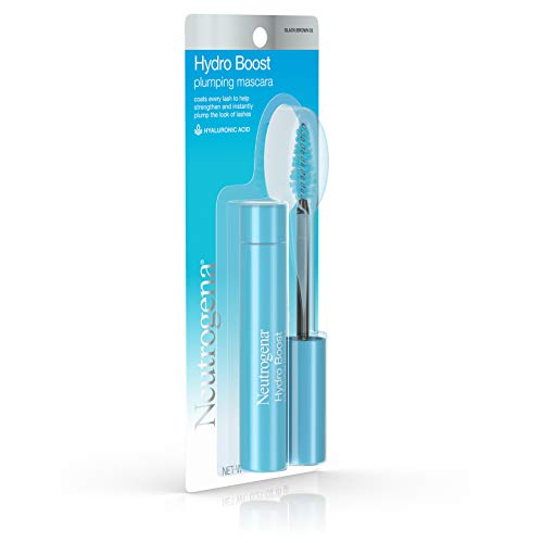 Neutrogena Hydro Boost Plumping Mascara Enriched with Hydrating Hyaluronic Acid, Vitamin E, and Keratin for Dry or Brittle Lashes, Black/Brown 03.21 oz