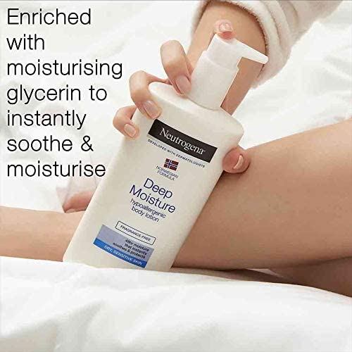 Neutrogena Norwegian Formula Deep Moisture Hypoallergenic Body Lotion For Dry Skin - (13.5oz or 400ml)