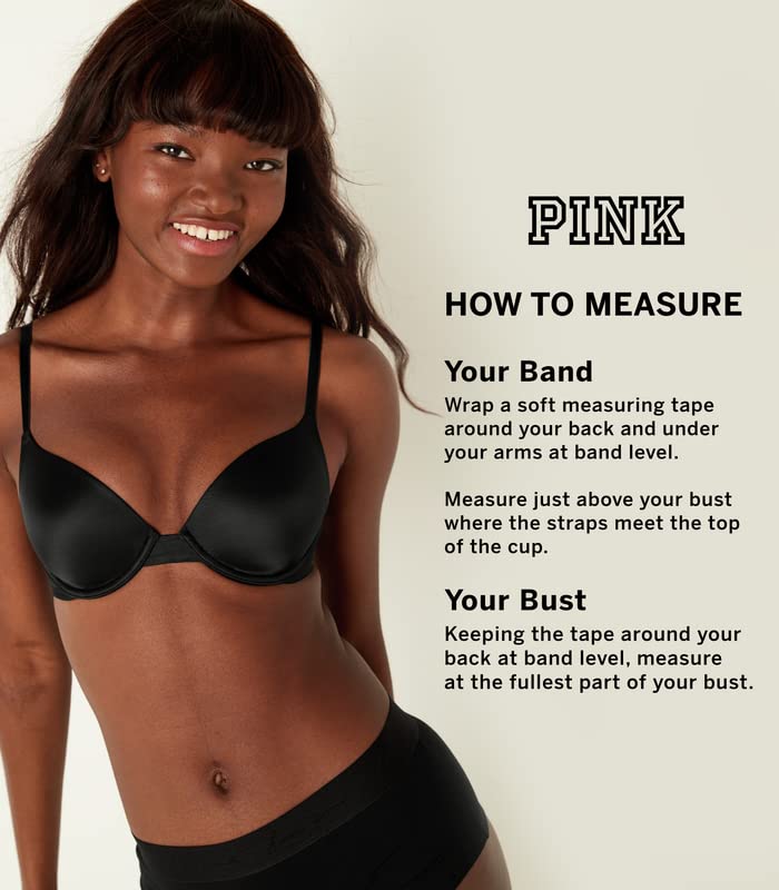 Victoria's Secret Pink Wear Everywhere T-Shirt Lightly-Lined Bra, Beige, 34B