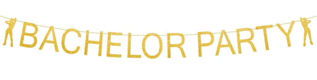 BroSash Bachelor Party Banner - Gold Sexy Stripper Bachelor Banner Bachelorette Party Decorations Naughty Wedding Decor Groom to Be Favor Garland Sign Bride Bridal Shower Supplies Engagement Idea…