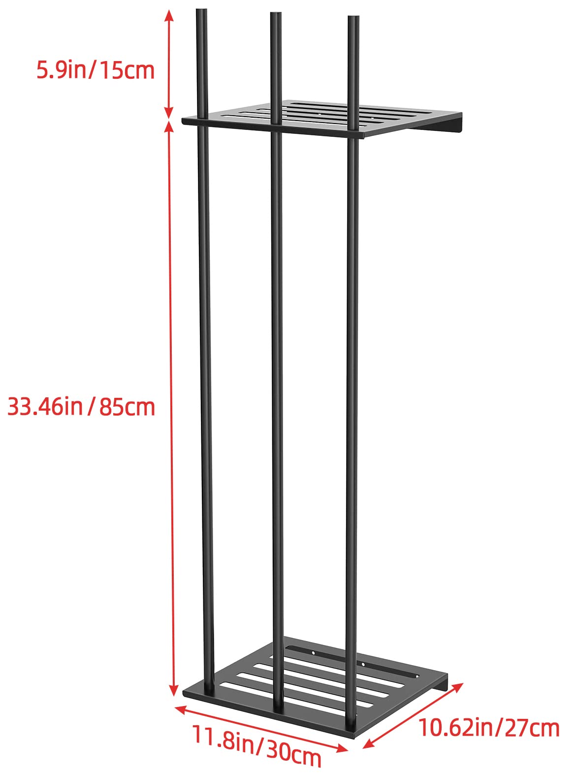 WOWOO 40" Blanket Holder Rack, Clothes Hat Blanket Towel Blanket Storage Holder On Wall, Blanket Ladder Blanket Rack Shelf for Living Room, Matte Black