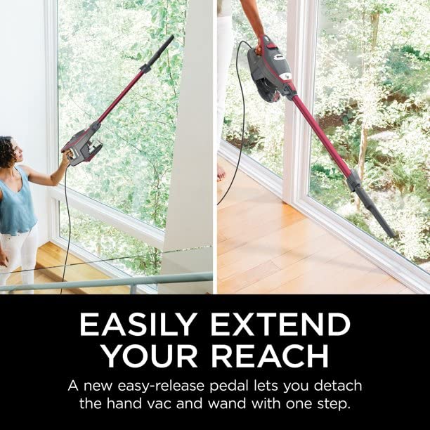 Shark HV370 Rocket Pro Corded Stick Vacuum, Comet Red