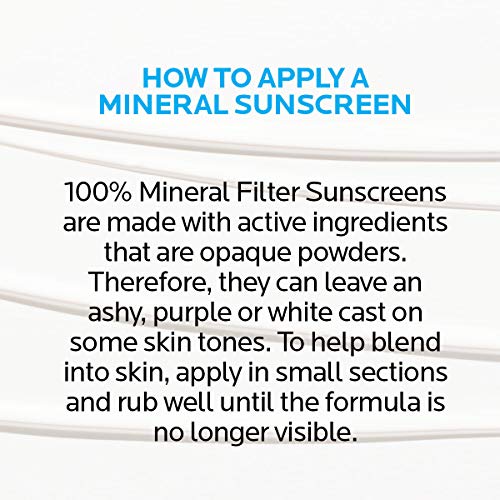 La Roche-Posay Anthelios 100% Mineral Sunscreen Moisturizer with Hyaluronic Acid, Broad Spectrum SPF 30 Face Sunscreen with Zinc Oxide & Titanium Dioxide, 1.7 fl. oz.