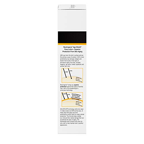 Neutrogena Age Shield Face Oil-Free Sunscreen Lotion with Broad Spectrum SPF 70, Non-Comedogenic Moisturizing Sunscreen to Help Prevent Signs of Aging, PABA-Free, 3 fl. oz (Pack of 3)
