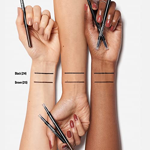 Gel Eyeliner by Revlon, ColorStay Micro Hyper Precision Eye Makeup with Built-in Smudger, Waterproof, Longwearing with Micro Precision Tip, 215 Brown, 0.01 Oz