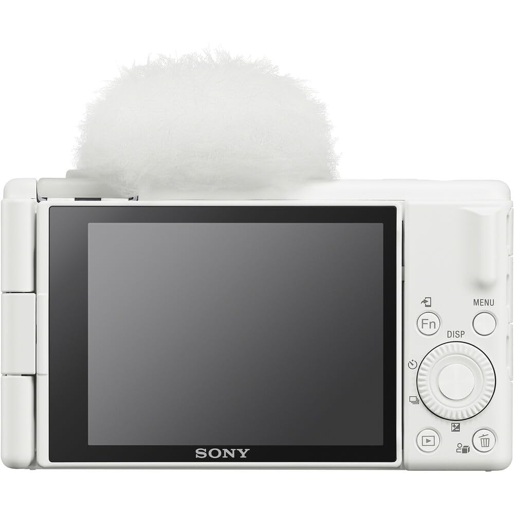 Sony ZV-1 II Digital Camera | White Bundled with Sony Vlogger Accessory Kit + NP-BX1 Battery + Battery Charger + Microfiber Cleaning Cloth + Camera Cleaning Kit (6 Items)