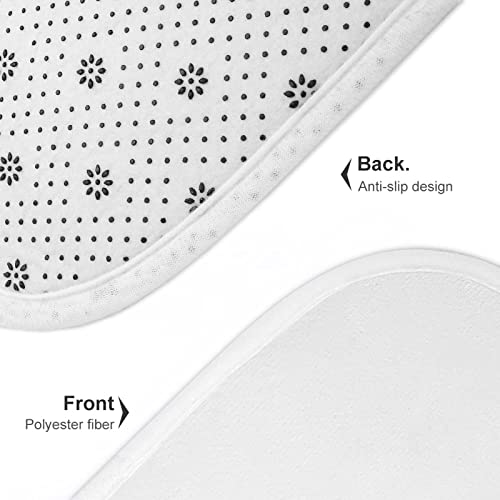 Bathroom Rug Set 2 Piece Decorative Diamonds Boho Sage Green Bath Rugs and U-Shaped Contour Toilet Rug, Non-Slip Bath Carpet Bath Mats for Bathroom 15.7"x23.6"