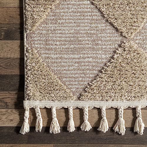 nuLOOM Marissa Trellis 5x8 Area Rug for Living Room Bedroom Dining Room Kitchen, Beige/Ivory