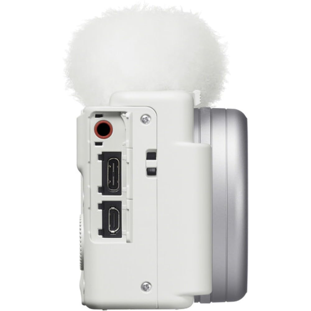 Sony ZV-1 II Digital Camera | White Bundled with Sony Vlogger Accessory Kit + NP-BX1 Battery + Battery Charger + Microfiber Cleaning Cloth + Camera Cleaning Kit (6 Items)