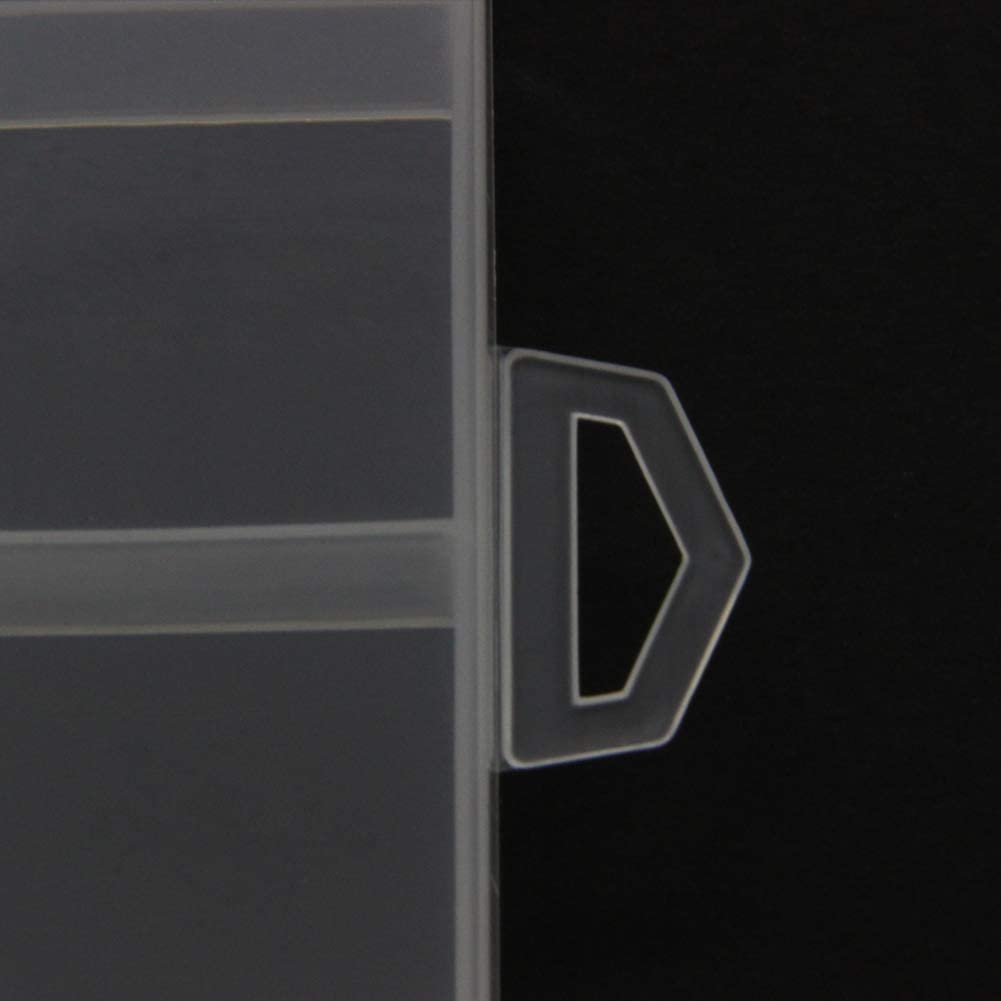 Jutagoss Plastic String Organizer Box With Dividers, 7.68x5.31x0.98 inch, 24 Mpartment Craft Storage Containers, 2PCS Bead Tackle Bolt Screw Parts Rock Collection Box.