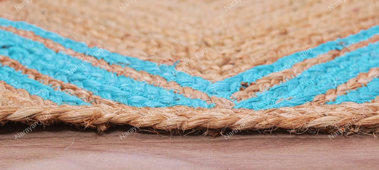 Narayan Rug Natural Jute Hand Braided Diamond Pattern Rug Bohemian Rug Decor Rug Handwoven Rug Custom Rug Decorative Rug
