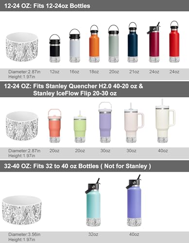 CHEETAH Protective Silicone Boot for Hydro Flask 12-40 oz Water Bottle,Compatible with Stanley 20-40 oz Tumbler Cups,Iron Flask,Simple Modern,Owala,BPA Free Bottle Bottom Sleeve Cover Accessories