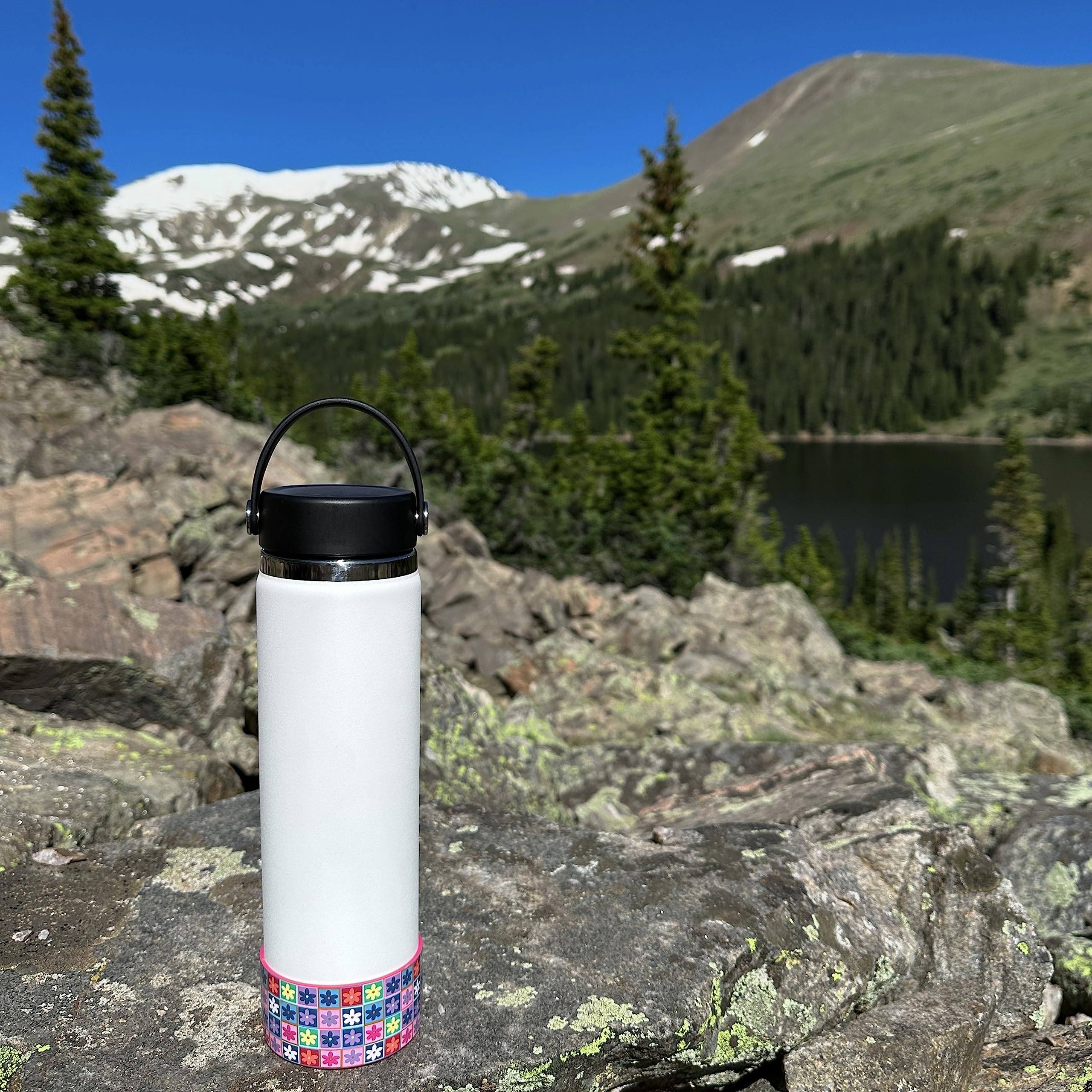 Silicone Water Bottle Boot for Stanley Cup, Hydro Flask, YETI, Owala, Simple Modern, HydroFlask Tumbler Bottles | SLIM | Berry Bouquet Check | Compatible with 12oz, 18oz, 20oz, 24oz, 32oz, 40oz
