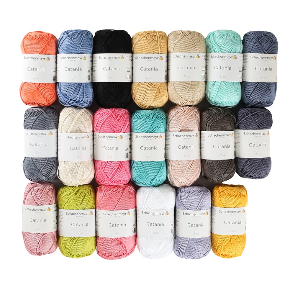 20 Skein Schachenmayr Catania Originals, Assorted Colors Yarn (V2)