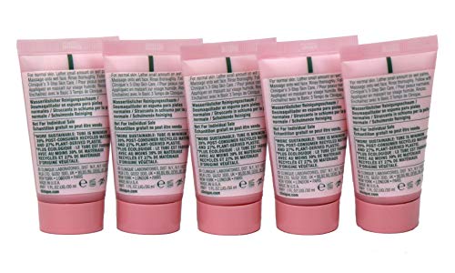 Pack of 5 x Clinique All About Clean Rinse-Off Foaming Cleanser, 1 oz each Sample Size Unboxed