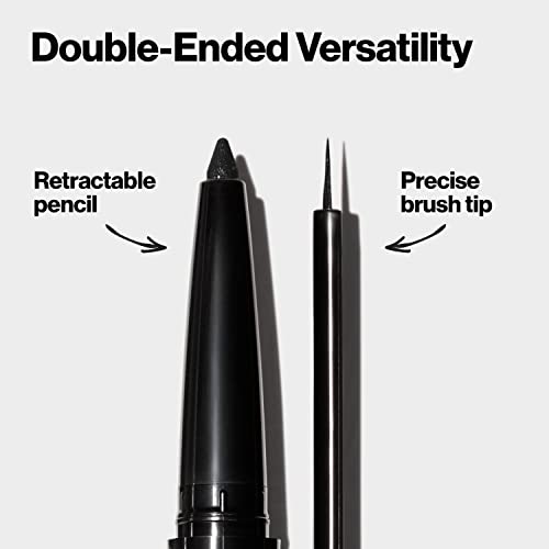 Liquid Eyeliner & Smoky Kohl Pencil by Revlon, ColorStay Line Creator Eye Makeup, Waterproof & Transferproof, Blackout, 0.004 oz
