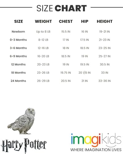 Harry Potter Hedwig Owl Newborn Baby Boys Zip Up Costume Coverall White 3-6 Months