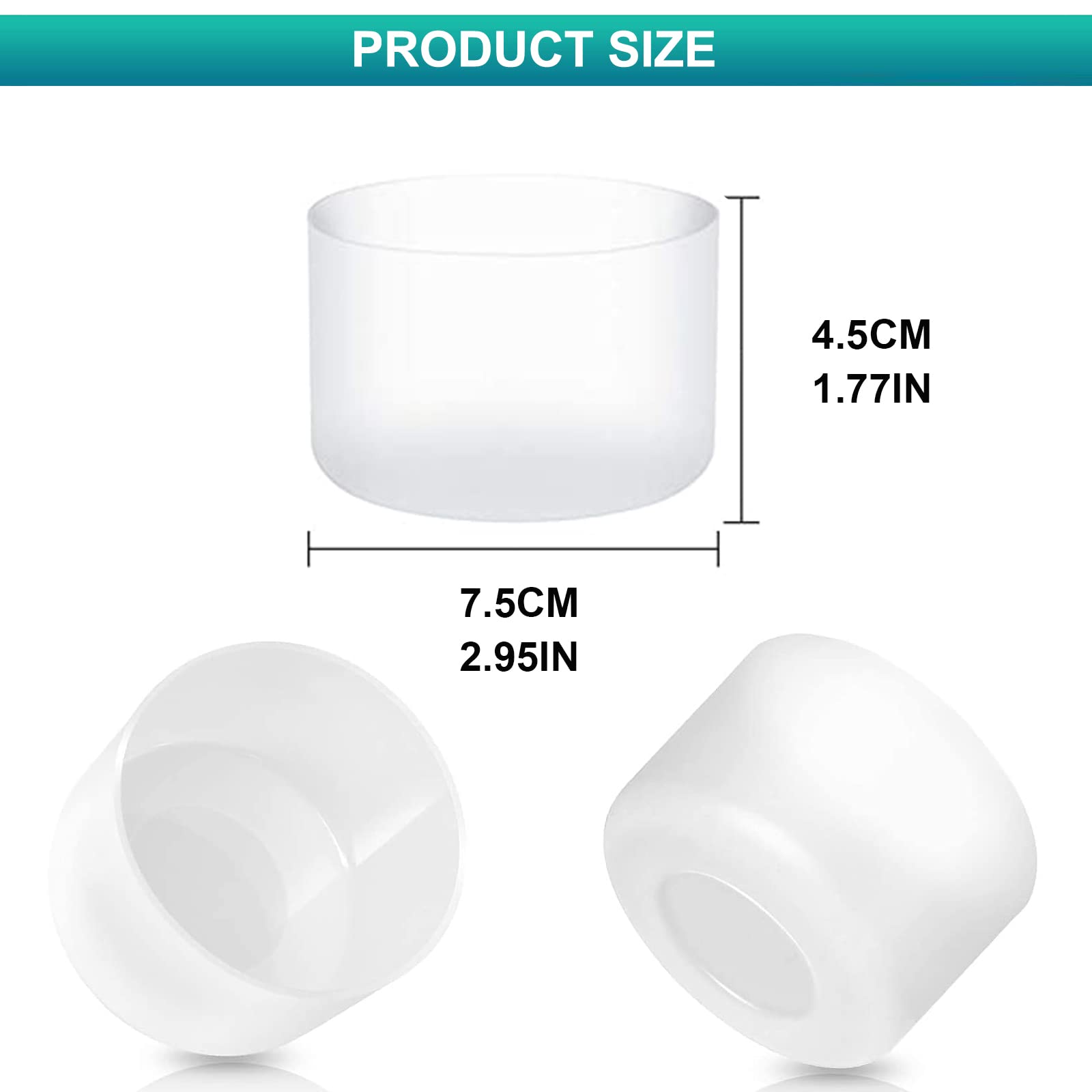 YUNZSXJY Silicone Boot for Stanley Quencher Adventure,2Pcs Protective Boot for Hydroflask Water Bottle 12oz - 40oz,Flex Boot Compatible with All Water Bottles (12-40oz for Stanley, Clear, 2)