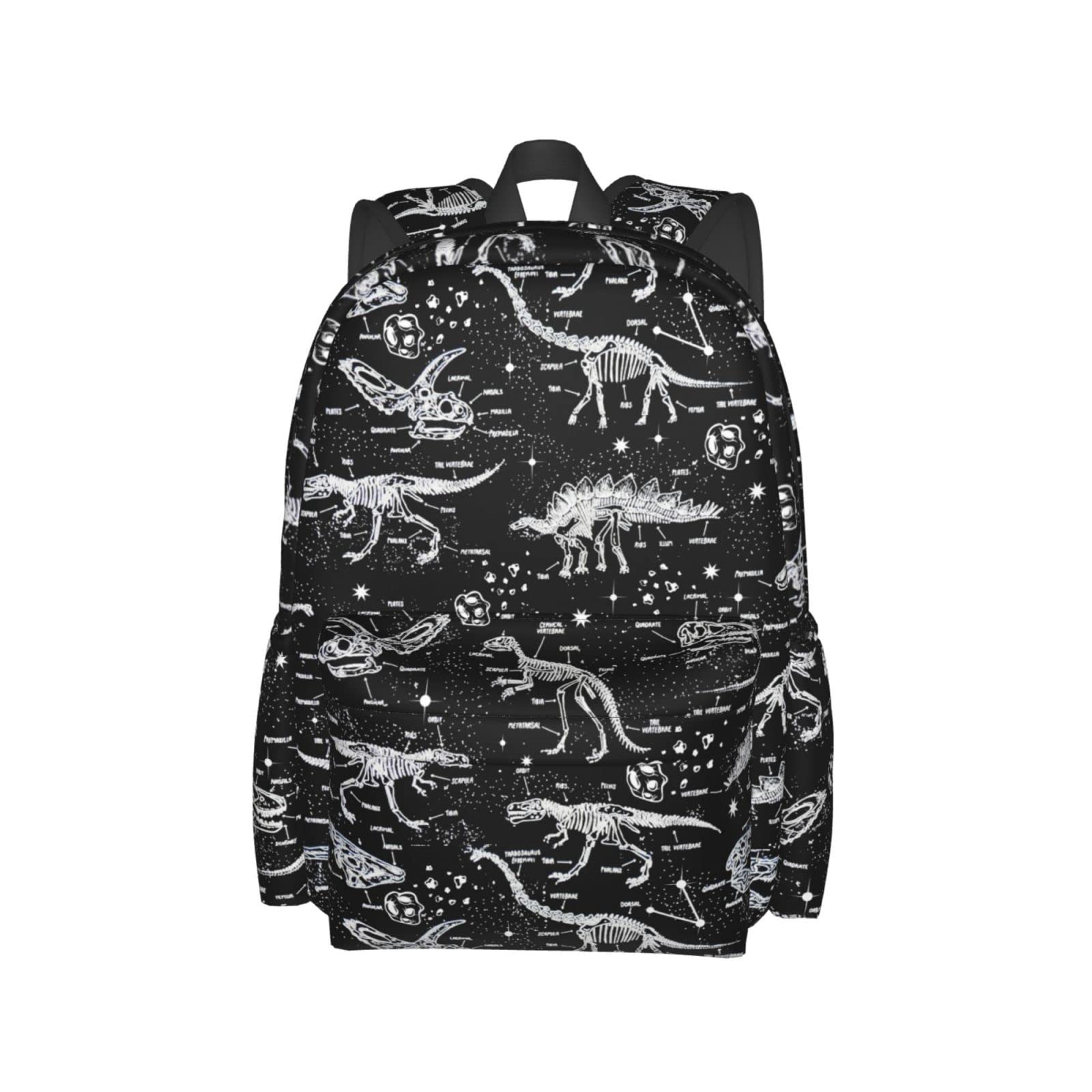 Dinosaur Skull Stylish Backpack With Adjustable Padded Shoulder Straps Daypacks For College Travel One Size