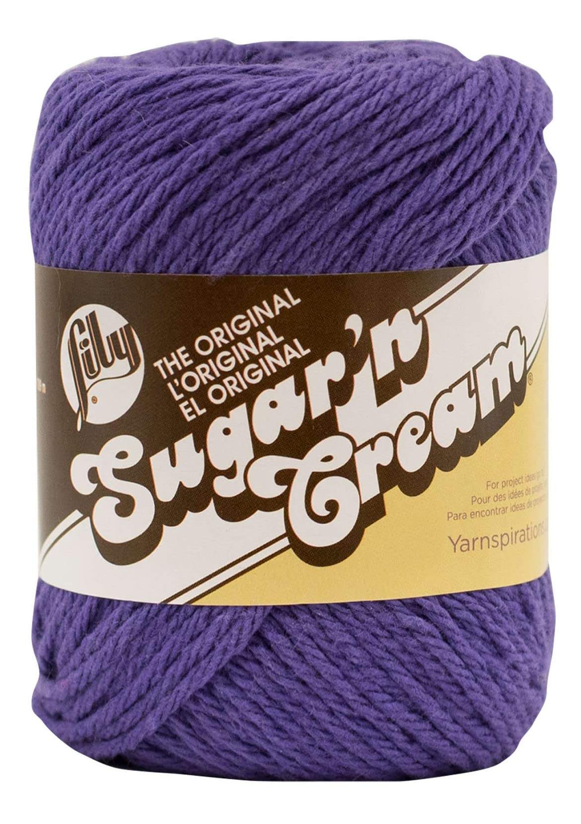 Lily Sugar 'n Cream Yarn - 100% Cotton - Assortment (Purple 'n Orange)