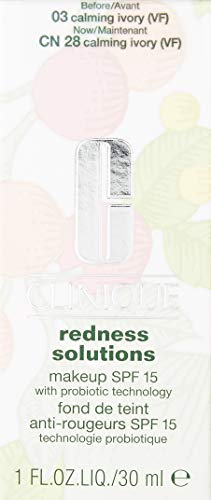 Clinique Redness Solutions SPF 15 Calming Makeup for Women, Ivory, 1 Ounce