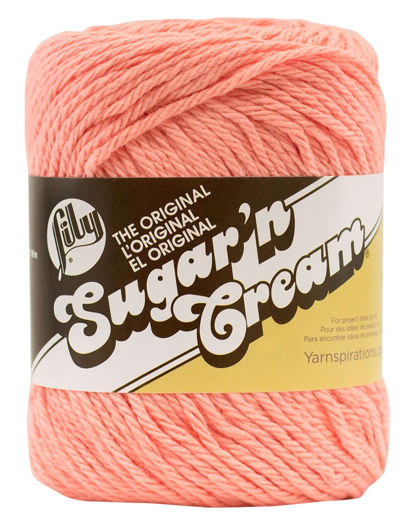 Lily Sugar 'n Cream Yarn - 100% Cotton - Assortment (Purple 'n Orange)