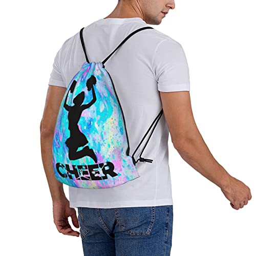 ISTYTOP Cheer Drawstrings Bags Backpack Pink Waterproof Light Durable Gym Sports Yoga Beach Sackpack Party Favor Bags