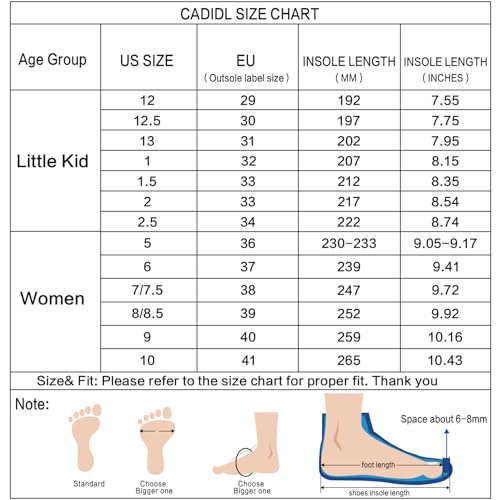 CADIDL Cheer Shoes Girls Cheerleading Dance Shoes Flats Walking Sneakers White 1 (M) US