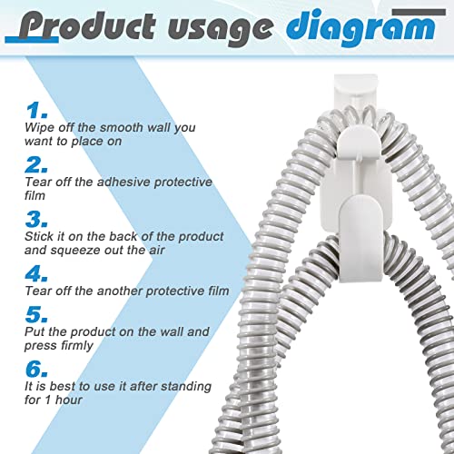 Yulejo Machine Hose Hanger with Anti-Skid Function Hose Holder for Bed Hanger Hose Organizer and Headband Hook Combined for Keeping Tube from Leakage and Intertwine(1 Piece)
