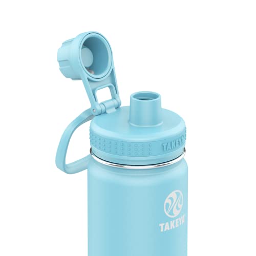 Takeya Actives Insulated Stainless Tumbler with Flip Lid, 20oz, Steel