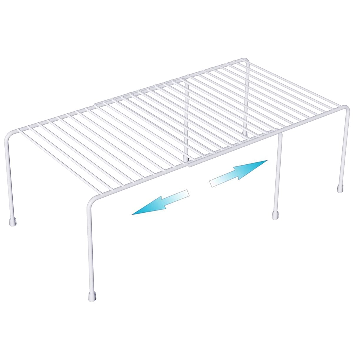 Homics Expandable Cabinet Storage Organizer Shelf, Freezer Shelf Kitchen Cabinet Pantry Spice Rack for Plate Cup Organizer with Scratch Resistant Feet