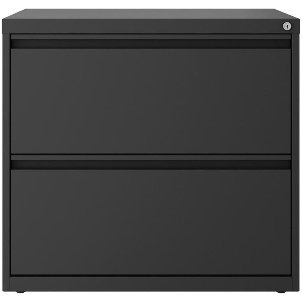Hirsh 30 inch Wide 2 Drawer Lateral 101 File Cabinet in Charcoal, Fully Assembled
