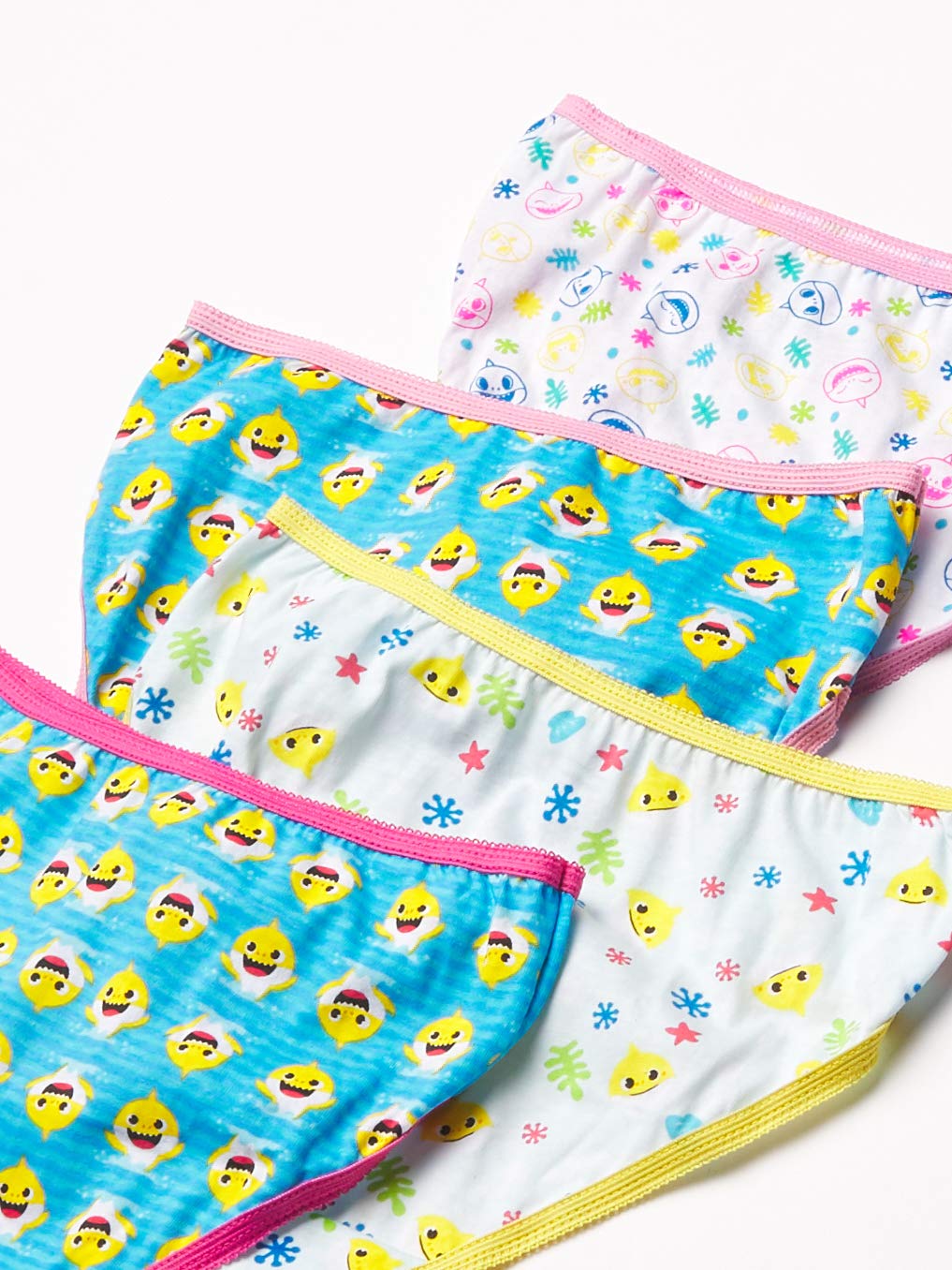 Baby Shark Girls' Toddler Underwear Multipacks, Shark 7pk, 2T/3T