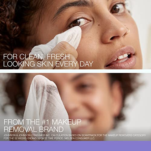 Neutrogena Night Calming Cleansing Makeup Remover Face Wipes, Nighttime Facial Wipes to Remove Dirt & makeup, Leaves Skin Feeling Calm, Alcohol-Free, 100% Plant Based Cloth, 25 ct, Twin Pack