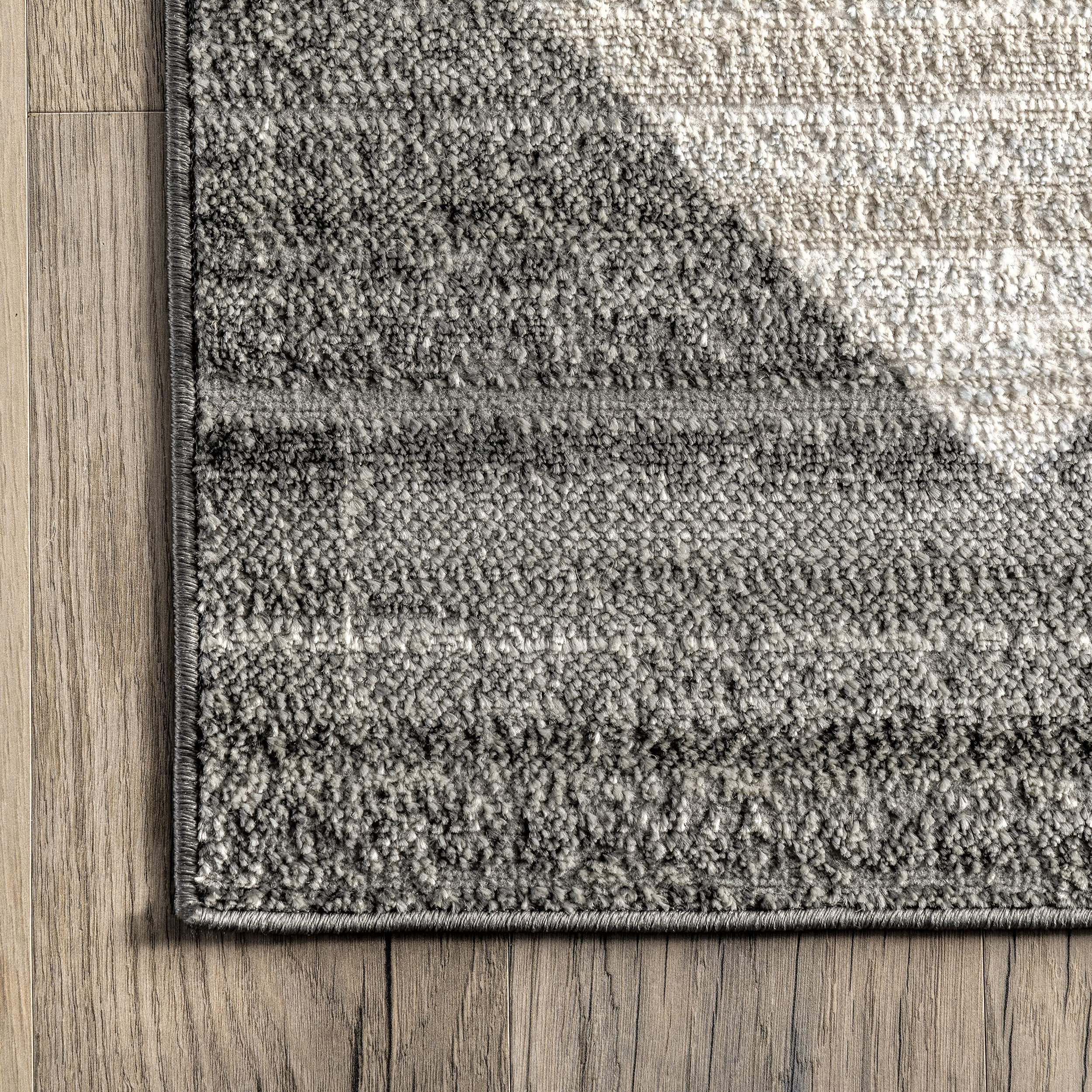 nuLOOM Gianna Contemporary Geometric Checker Tile Area Rug, 4x6, Grey