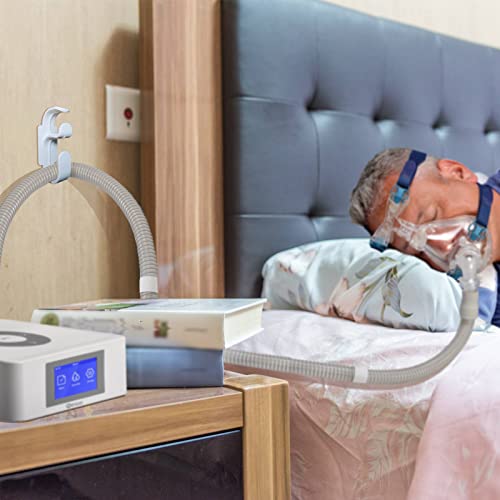 CPAP Hose Hanger with Anti-Skid Function,CPAP Hose Organizer and Headband Hook Combined into one. Provide Stable and Tangle Free CPAP Pipeline System to Make You Sleep Better