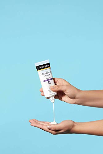 Neutrogena Ultra Sheer Dry-Touch Sunscreen Lotion, Broad Spectrum SPF 55 UVA/UVB Protection, Light, Water Resistant, Non-Comedogenic & Non-Greasy, Travel Size, 3 fl. Oz