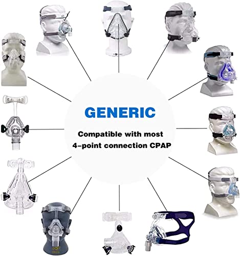 Headgear Strap Replacement with Adjustable Home Ventilator Mask Headband- Mask Strap Compatible with Most Nasal-ResMed air Sense 10 Supplies-for ResMed AirFit F20 N10 (Only Headgear)