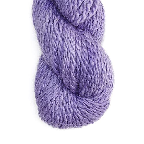 100% Baby Alpaca Yarn Wool 100g Hank Bulky Weight Hand Dyed Made in Peru - Heavenly Soft and Perfect for Knitting and Crocheting (Lavender, Bulky Hand Dyed - 100g Hank)