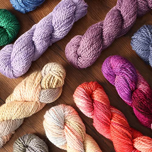 100% Baby Alpaca Yarn Wool 100g Hank Bulky Weight Hand Dyed Made in Peru - Heavenly Soft and Perfect for Knitting and Crocheting (Lavender, Bulky Hand Dyed - 100g Hank)