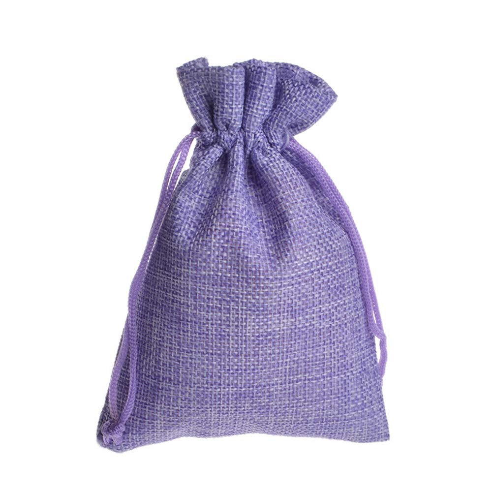 Tvoip 30Pack Burlap Bags with Drawstring Gift Bags Jewelry Pouch for Wedding Party and DIY Craft (Light Purple, 4 x 5.5 Inch)