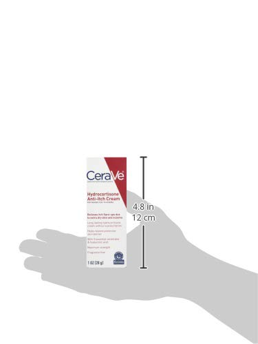 CeraVe Hydrocortisone cream 1% | 1 ounce | eczema treatment & dry skin itch relief cream | fragrance free, 1 Ounce