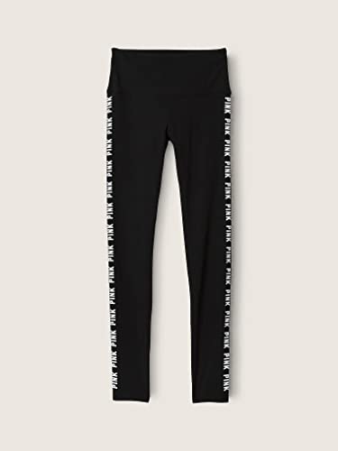 Victoria's Secret Pink Cotton High Waist Leggings, Black White, Large