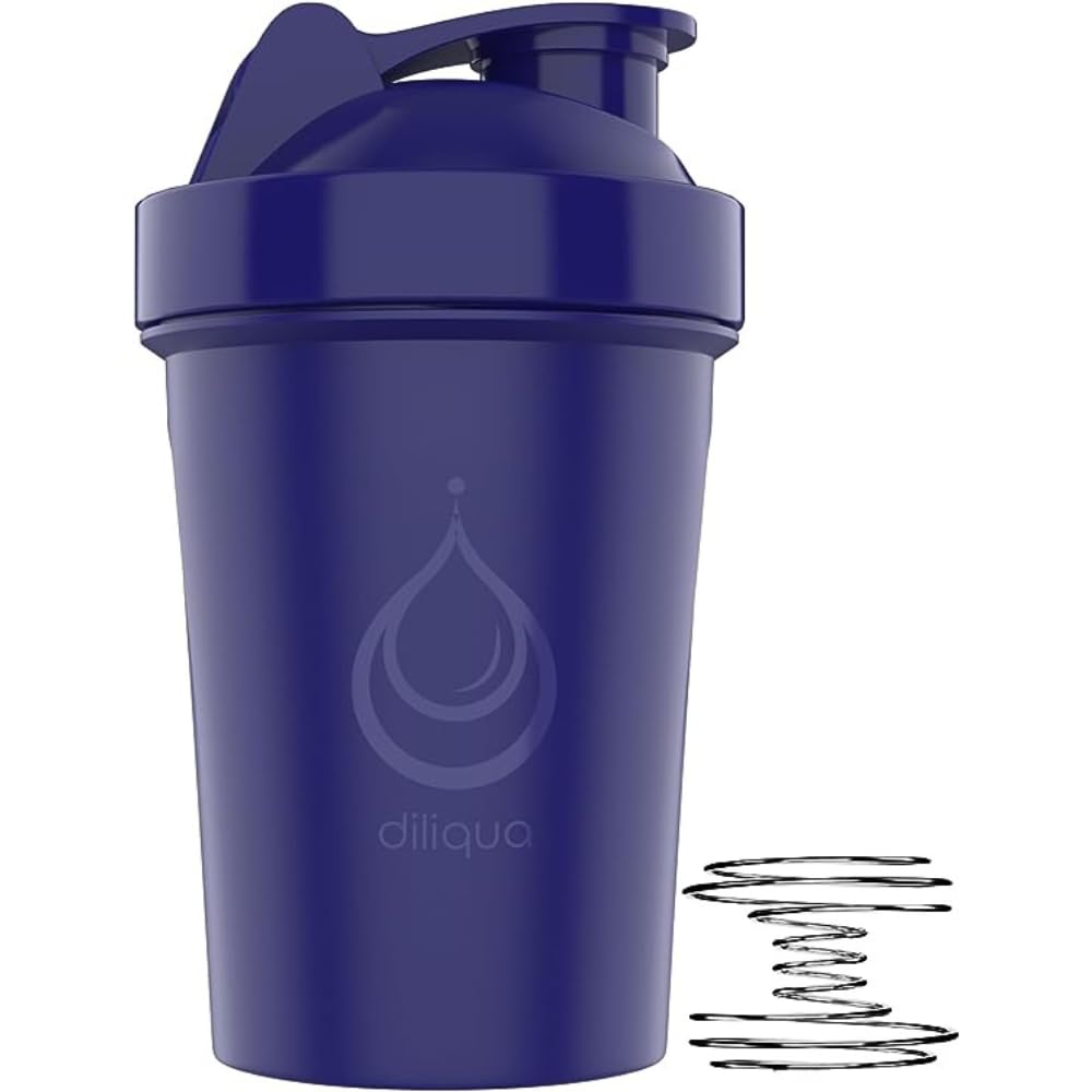 diliqua -4 PACK- 20 oz Shaker Bottles for Protein Mixes | BPA-Free & Dishwasher Safe | 4 small protein shaker bottle | Shaker Cups for protein shakes | Blender Shaker Bottle Pack