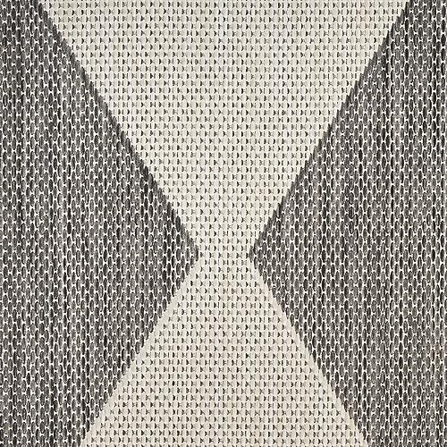 Nourison Positano Indoor/Outdoor Charcoal 4' x 6' Area Rug, Easy Cleaning, Non Shedding, Bed Room, Living Room, Dining Room, Backyard, Deck, Patio (4x6)