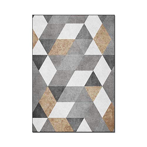 Rugs Living Room, Carpet Home Large Area Rug Simple Geometric Diamond Stitching Pattern Carpet Suitable for Bedroom, Bedroom, Corridor, Sofa 80x120CM (2ft7 x3ft11)