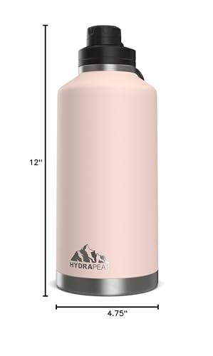 Hydrapeak 72 oz Large Insulated Water Bottle, Leak Proof Water Bottle for Hot & Cold Liquid, 72oz Water Bottles, Water Jug, Stainless Steel (Seashell)