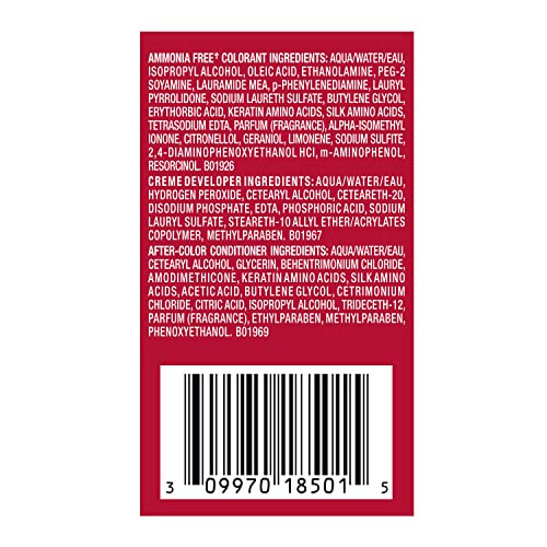 Permanent Hair Color by Revlon, Permanent Black Hair Dye, Colorsilk with 100% Gray Coverage, Ammonia-Free, Keratin and Amino Acids, Black Shades, 10 Black (Pack of 3)